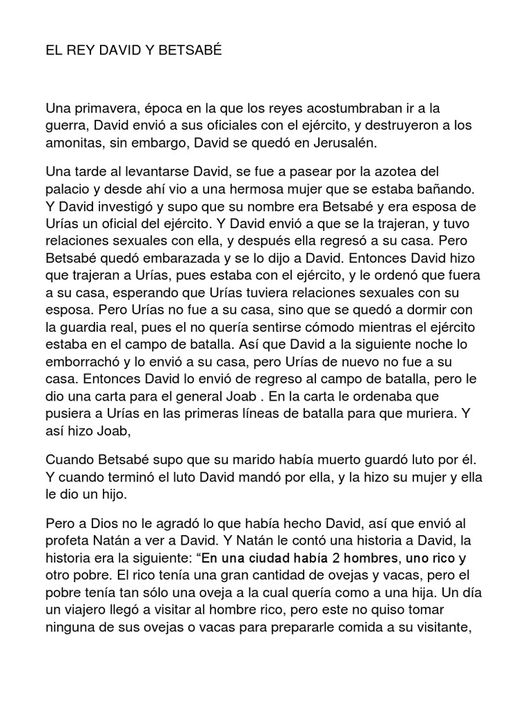 David Y Betsabé Para Niños