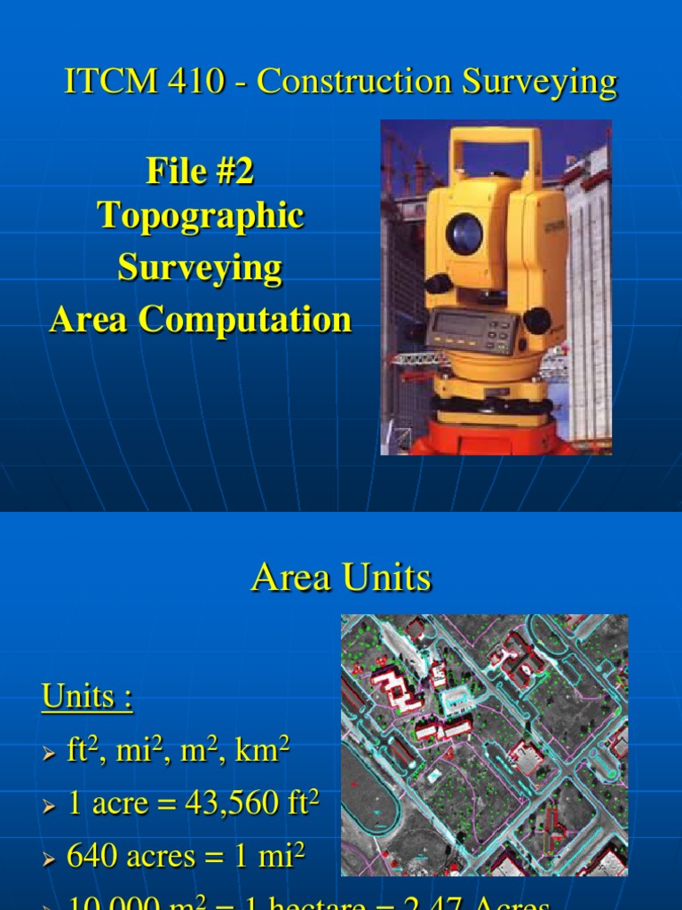 Calculating Land Areas Through Topographic Surveying Techniques | PDF ...