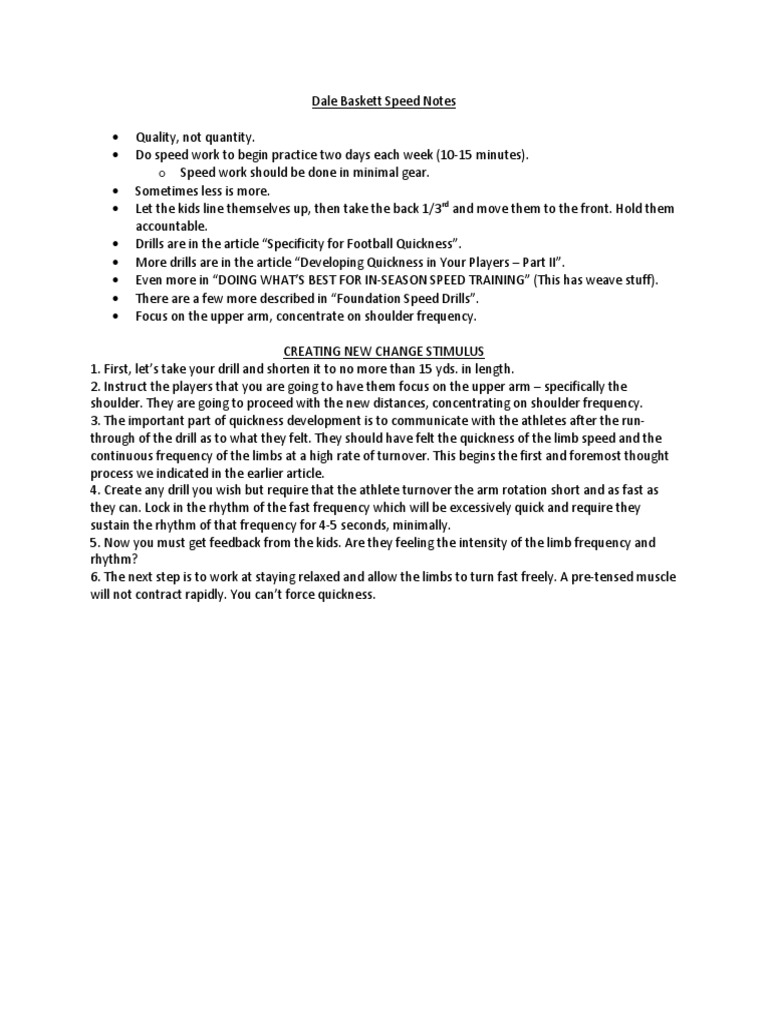 Speed Notes | PDF | Drill | Frequency