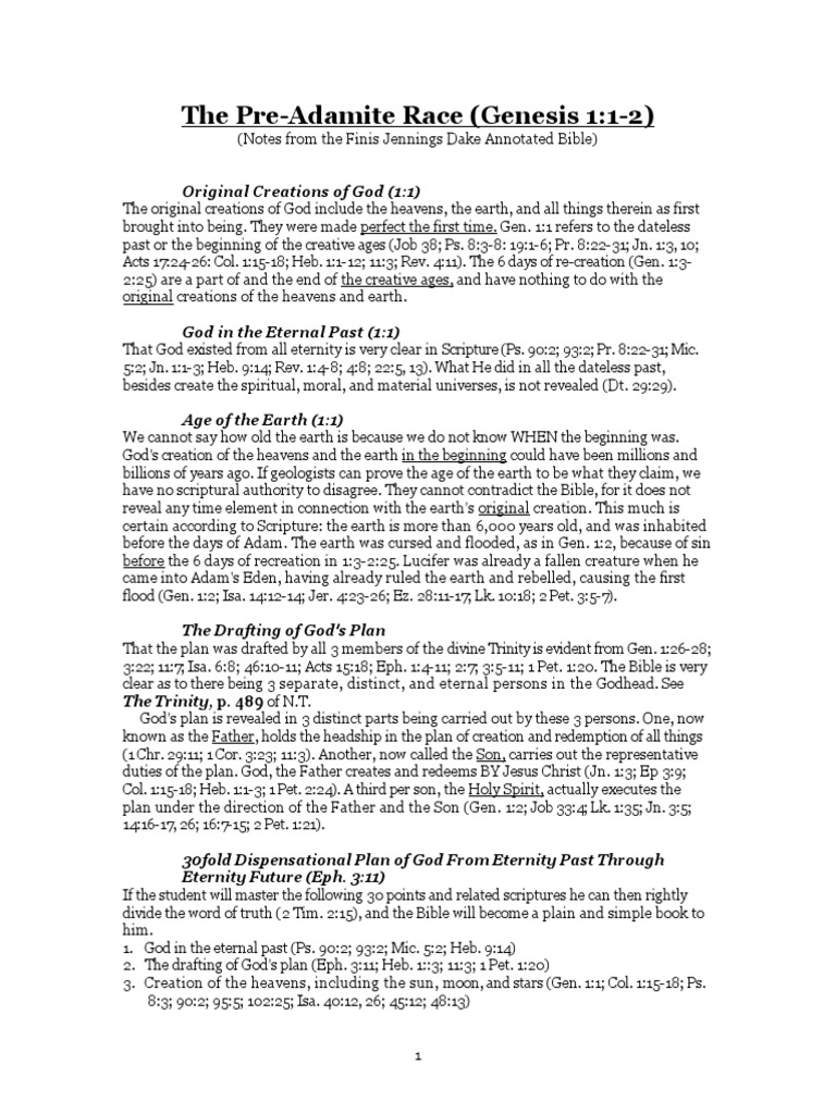 Dake Pre-Adamite Race | Adam | Lucifer