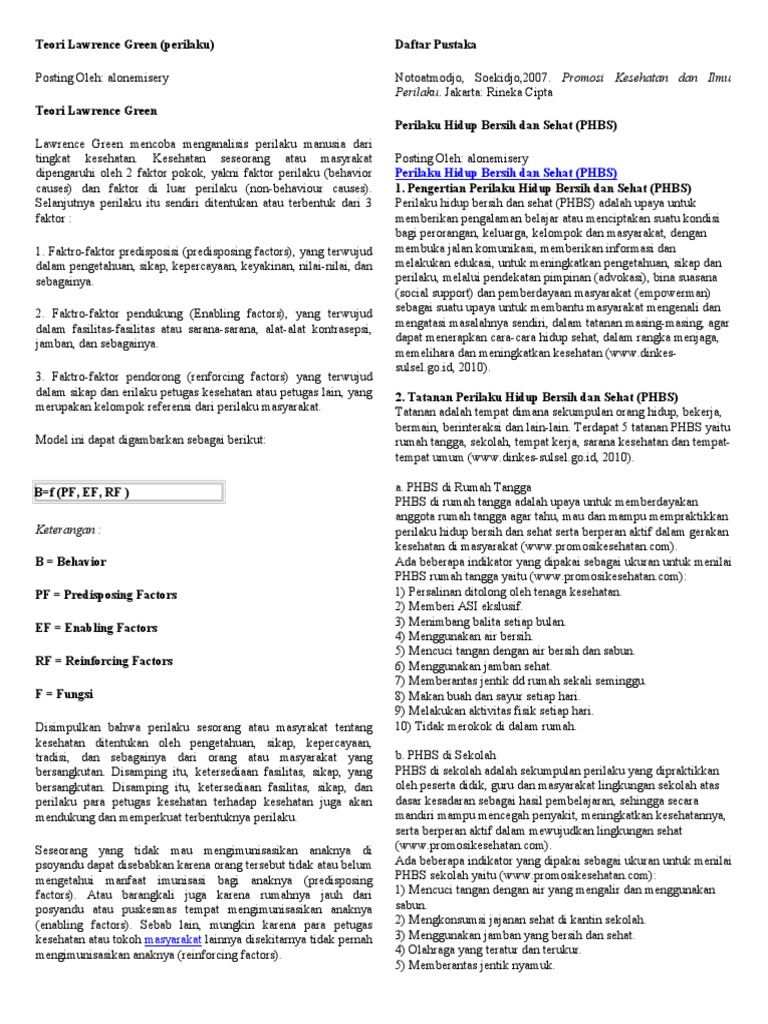 Teori Lawrence Green | PDF