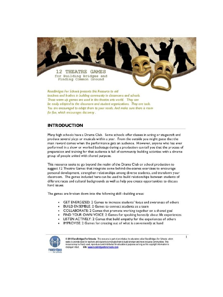 Theatre Games | PDF | Actor | Theatre