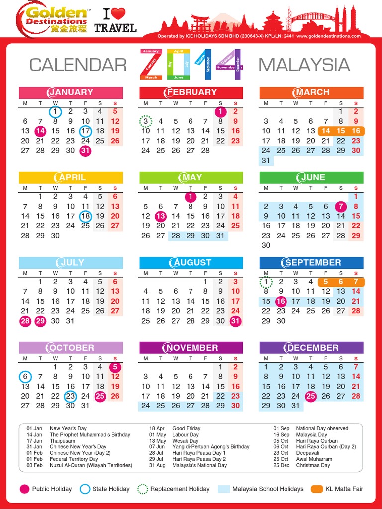Malaysia 2023 Holiday Calendar | PDF