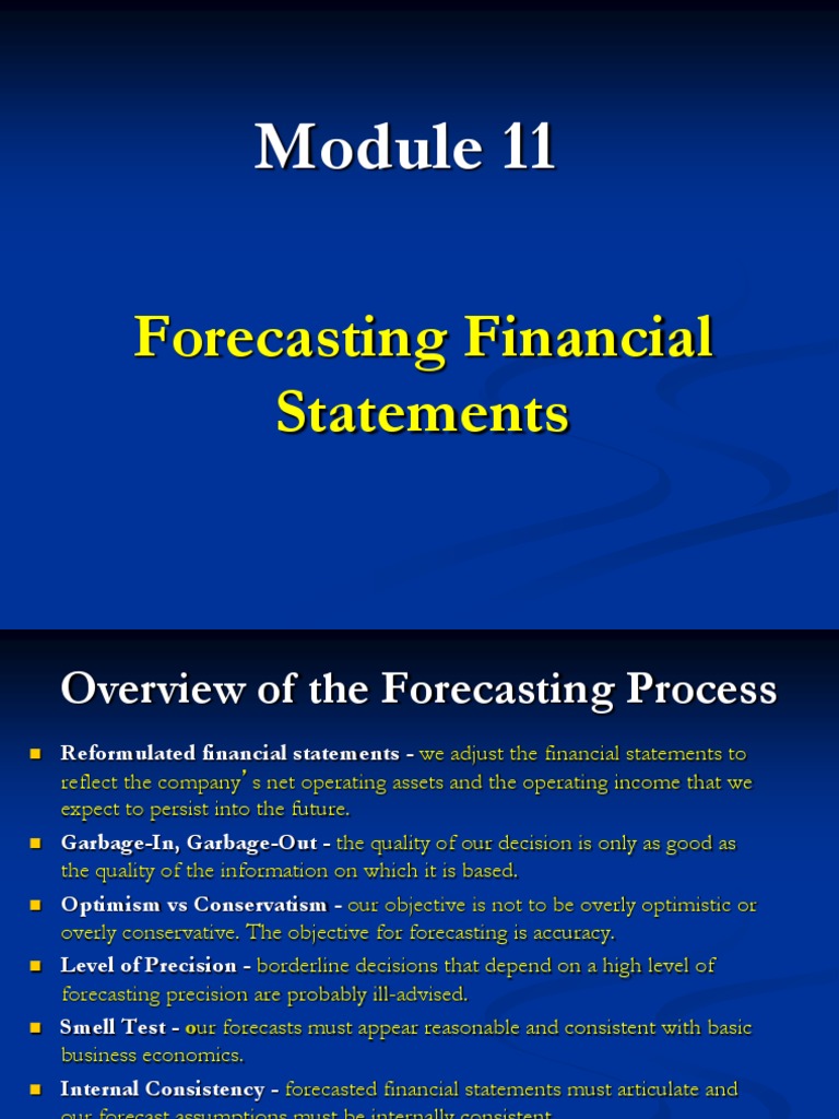 Forecasting Financial Statements | PDF | Revenue | Inventory