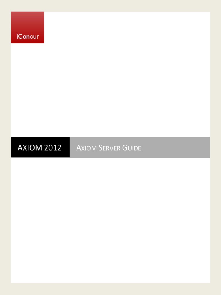 Axiom 2012 Server Guide | PDF | Databases | Linux