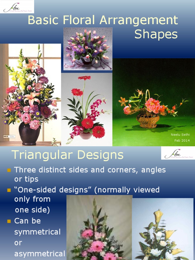 Basic Floral Arrangement Shapes Guide | PDF