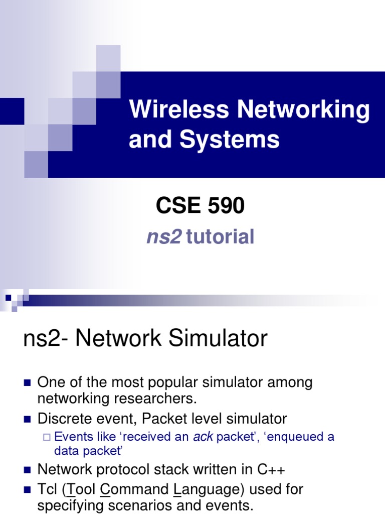 Ns2 Lecture Pdf Transmission Control Protocol Network Topology 