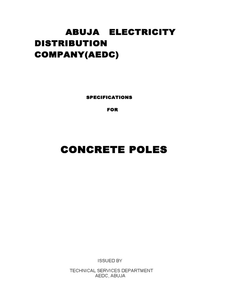 Concrete Pole Specifications for AEDC | PDF | Prestressed Concrete ...