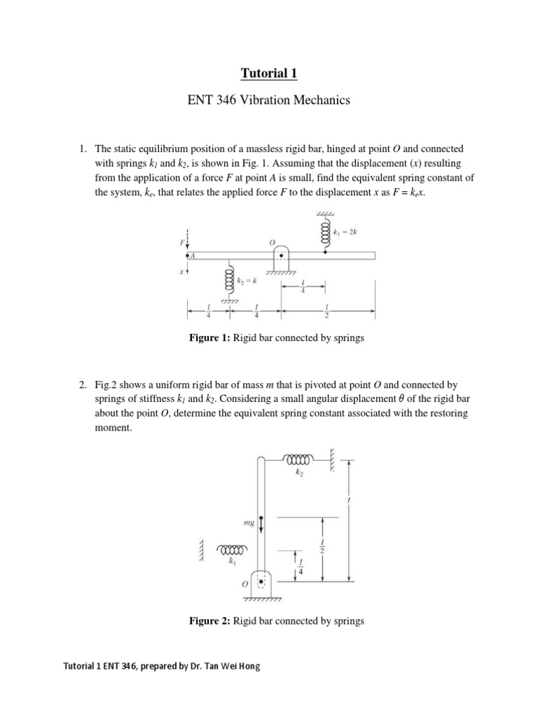 Tutorial 1 | PDF | Rotation Around A Fixed Axis | Physical Quantities