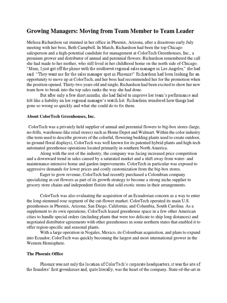 Growing Managers | PDF | Floristry | Sales