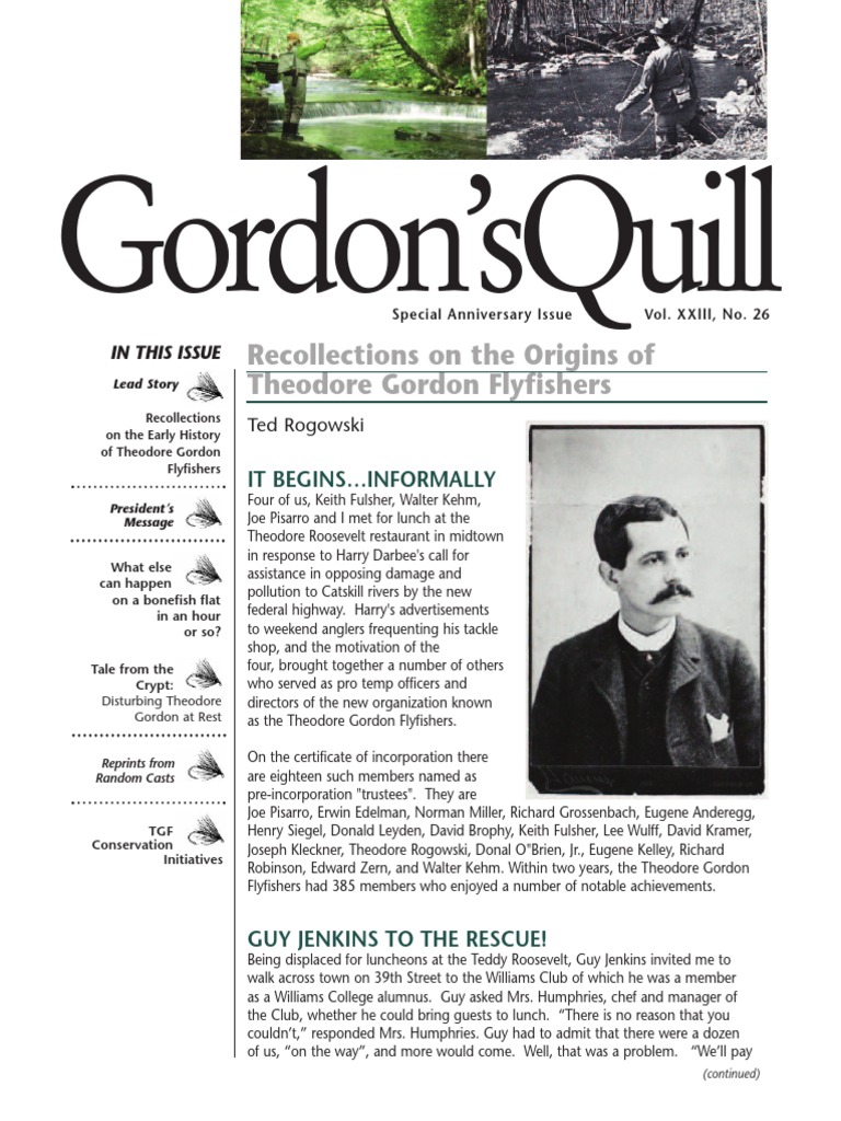 Theodore Gordon Flyfishers - 50th Anniversary Newsletter | PDF | Fly ...
