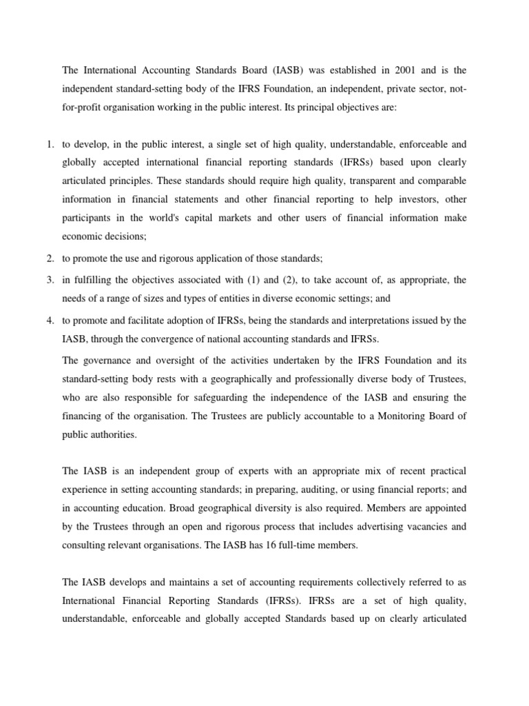 The International Accounting Standards Board | International Financial ...