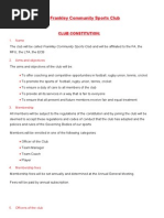 Football Club Constitution Template | PDF | Social Equality | Committee