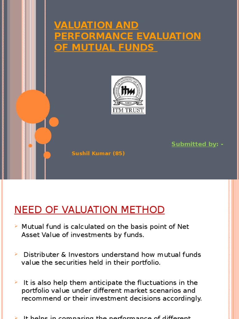 Valuation and Performance Evaluation of Mutual Funds | PDF | Valuation ...