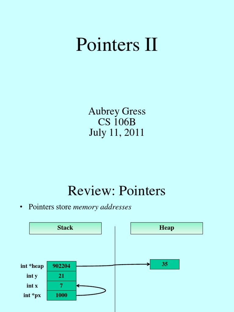 12 - Pointers II | PDF | Pointer (Computer Programming) | Array Data Structure