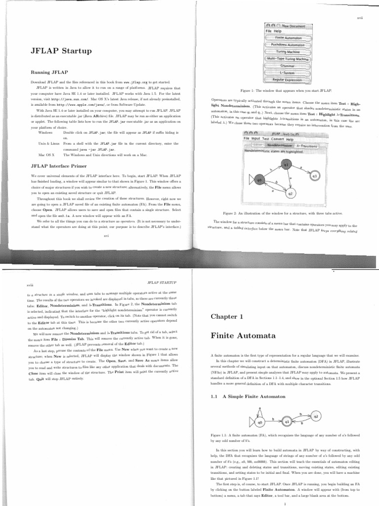 JFLAP Manual PDF | PDF | Automata Theory | Models Of Computation