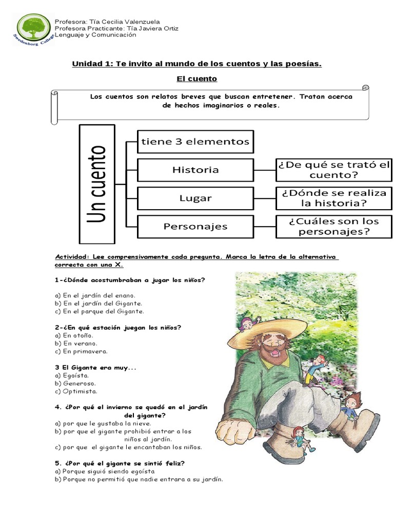 Guia Clase Cuento | PDF