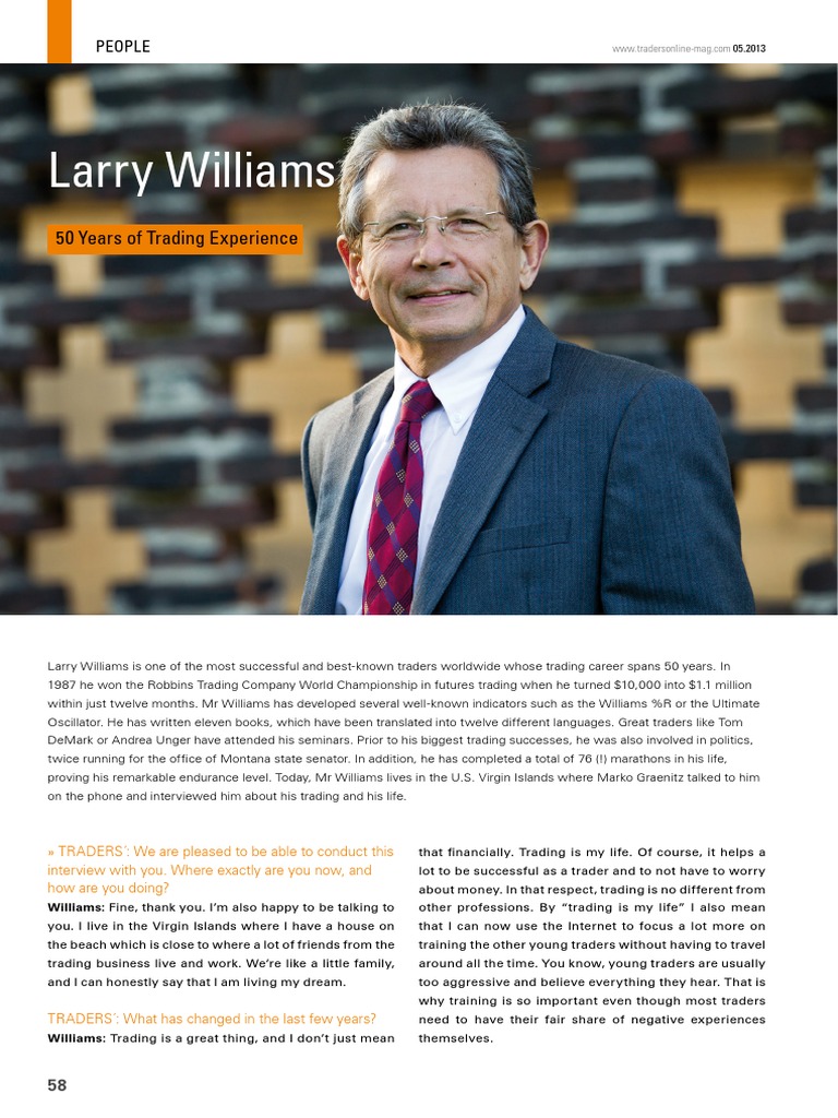 Larry Williams: 50 Years of Trading Experience | PDF | Foreign Exchange ...