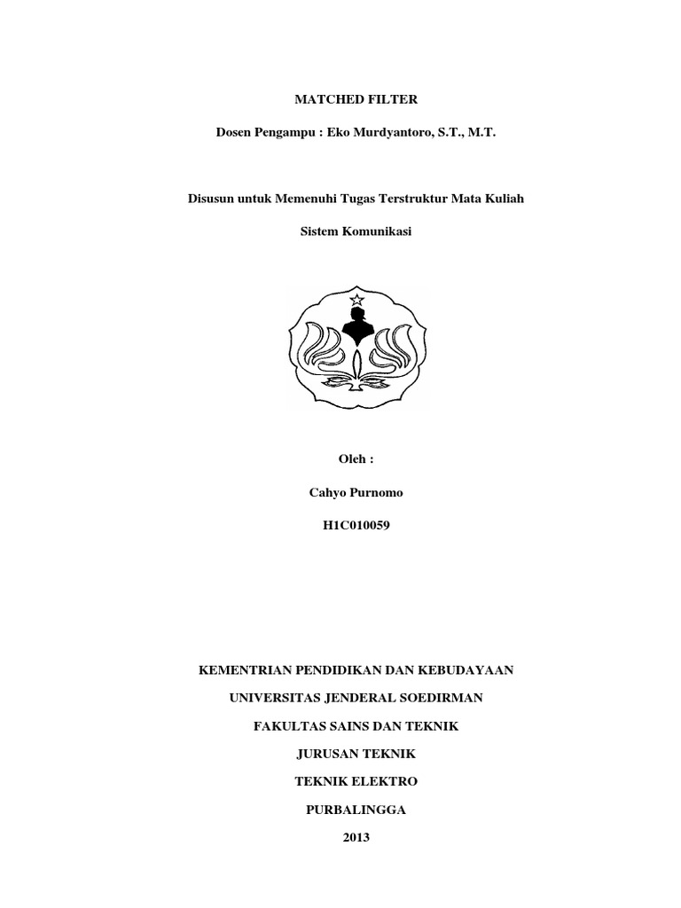 Matched Filter | PDF