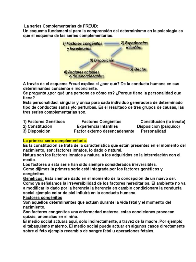 La Series Complementarias de FREUD