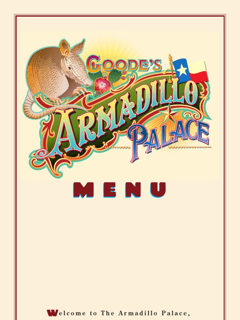 Armadillo Menu (Final 2) | PDF | Hamburgers | Salad