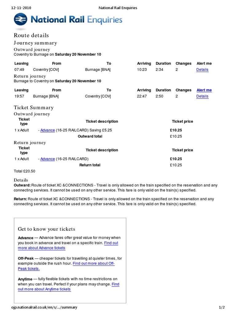 National Rail Enquiries | PDF