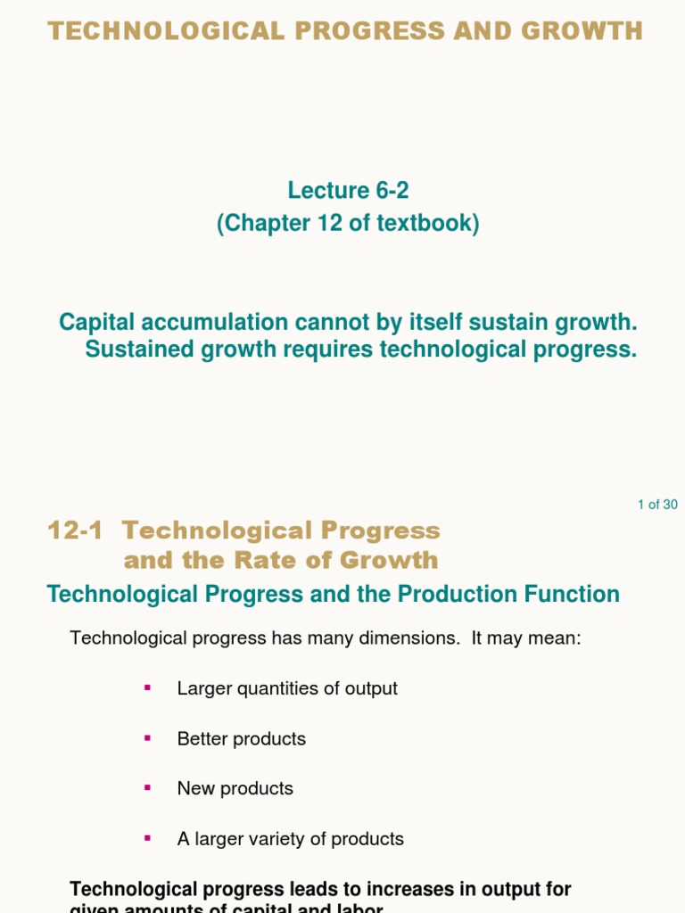 Lecture 6-2 (Chapter 12 of Textbook) | PDF | Production Function ...