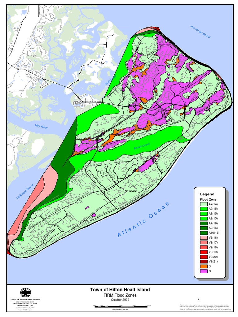 Hilton Head Island Flood Zones Map | PDF | Travel | Foreign Language ...
