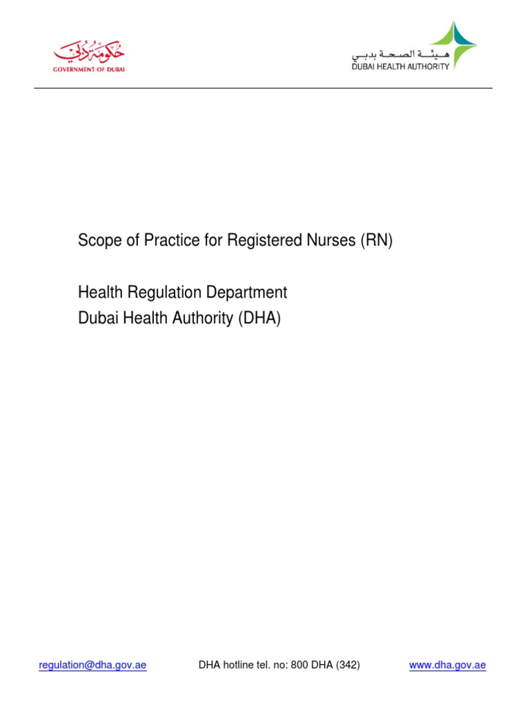 Scope of Practice For RN DHA PDF | PDF | Nursing | Competence (Human ...