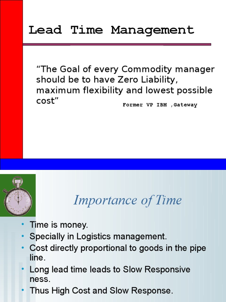 Lead Time Management | PDF | Inventory | Demand