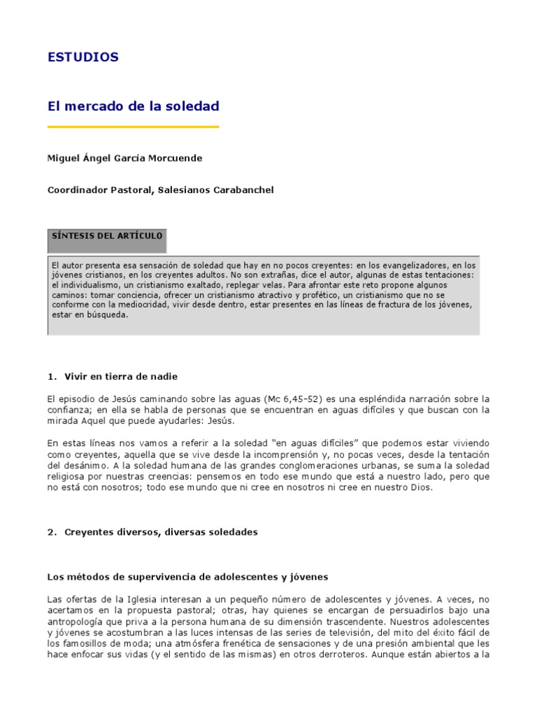 El Mercado de La Soledad | PDF | Fe | Jesús