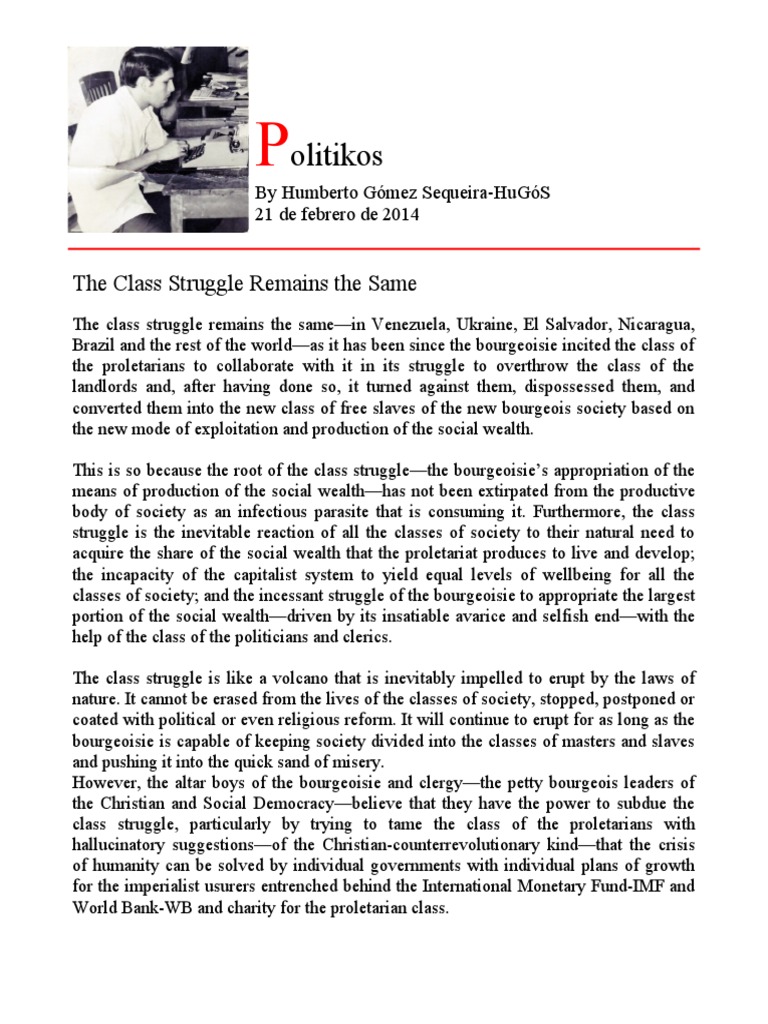 Marxist Analysis of Class Struggle | PDF | Marxism | Naturalism ...
