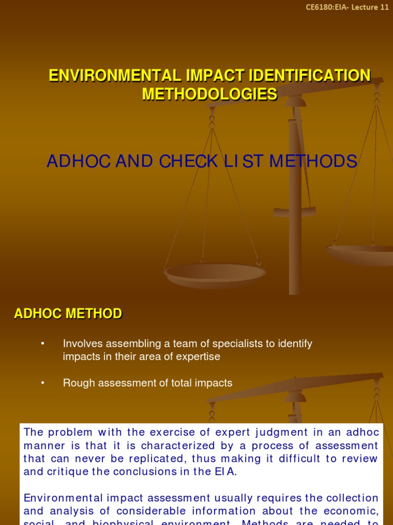 An Analysis of Environmental Impact Identification Methodologies Used in the Assessment of ...