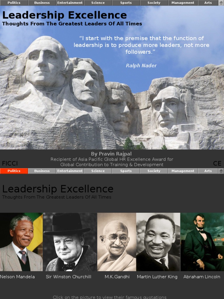 Great Leaders-Mahatma Gandhi, Martin Luther King, Bill Gates, Swami ...