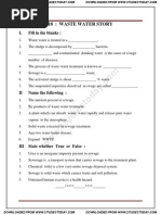 Water Pollution Test Questionnaire | PDF