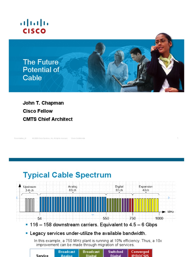 The Future Potential of Cable: John T. Chapman Cisco Fellow CMTS Chief ...