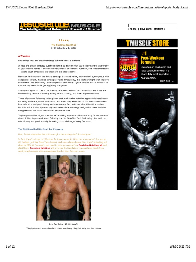 Get Shredded Diet | PDF | Detoxification (Alternative Medicine) | Vitamin