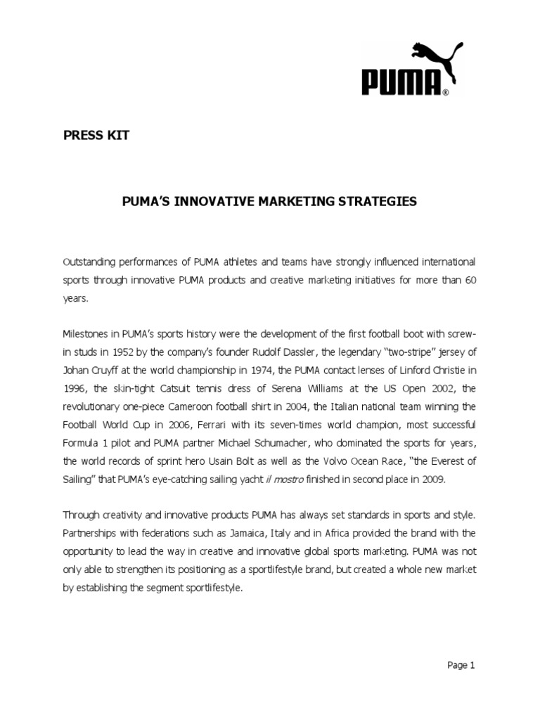 PUMA's Innovative Marketing Strategies Through Creativity and ...