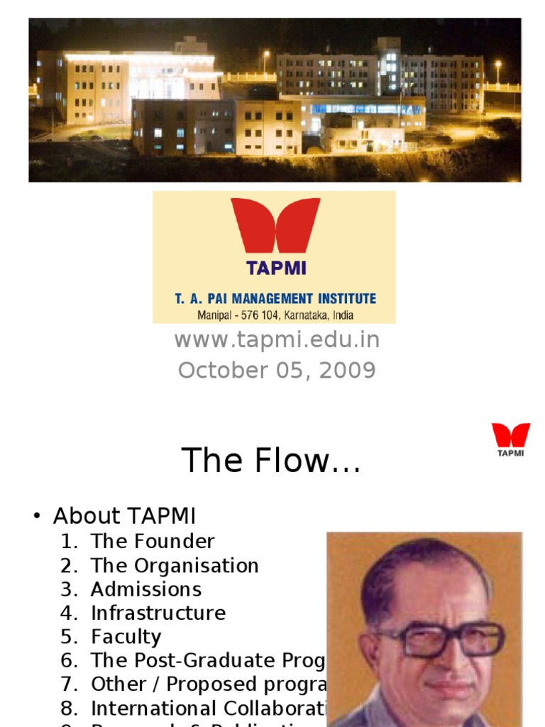 TAPMI Manipal | PDF | Master Of Business Administration | Business