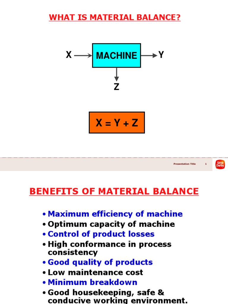Material Balance Palm Oil Mill | PDF