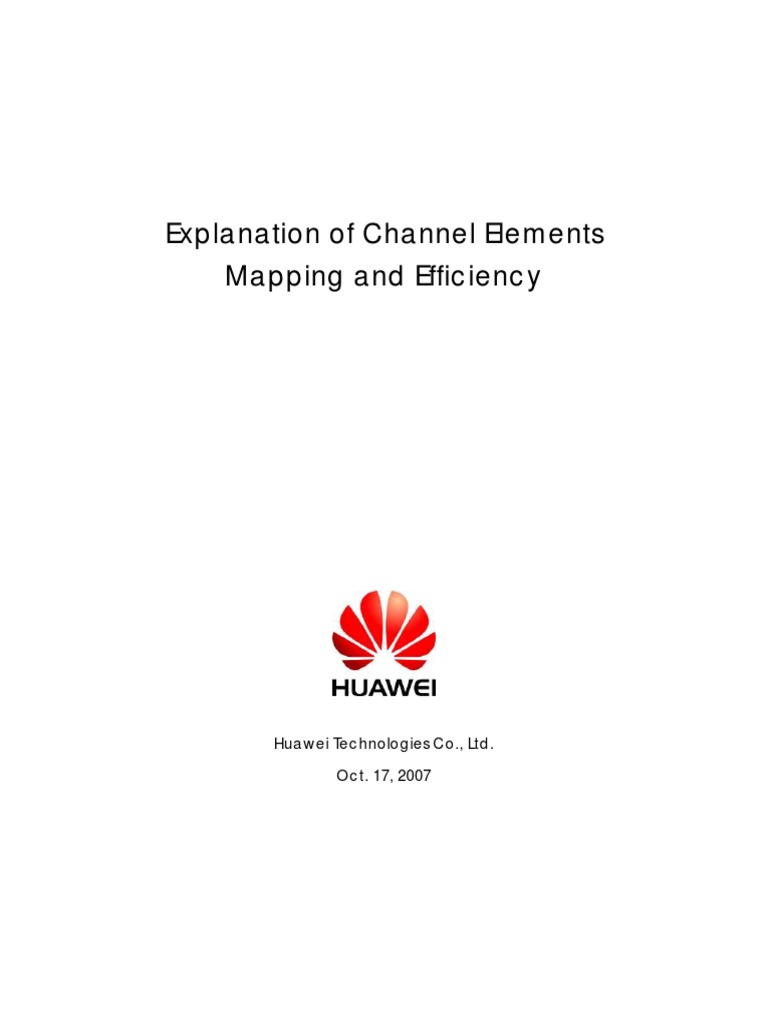 Explanation of Huawei CE Mapping and Efficiency | PDF | Digital Signal ...