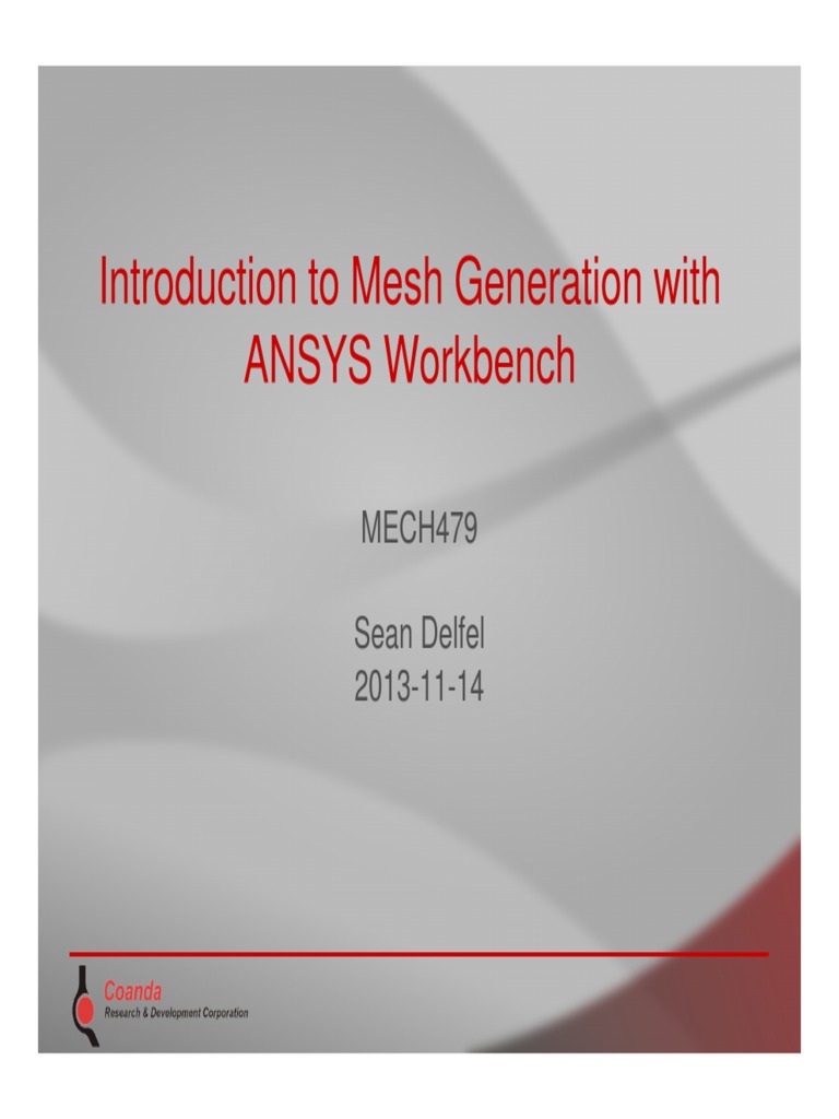 Introduction To Mesh Generation With ANSYS Workbench | PDF | 2 D ...
