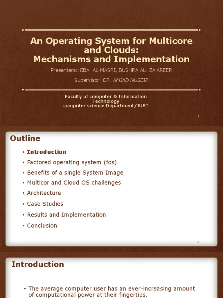FOS For Multicore and Clouds | Download Free PDF | Cloud Computing | Multi Core Processor