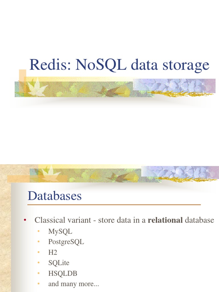 Lekcija09 - 04 NoSQL Redis | PDF | No Sql | Scalability