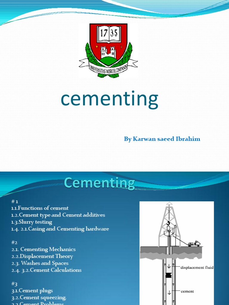 Cementing Techniques for Engineers | PDF | Casing (Borehole) | Chemistry