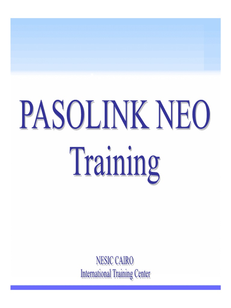 NEC PASOLINK Training | PDF | Electronic Engineering | Wireless