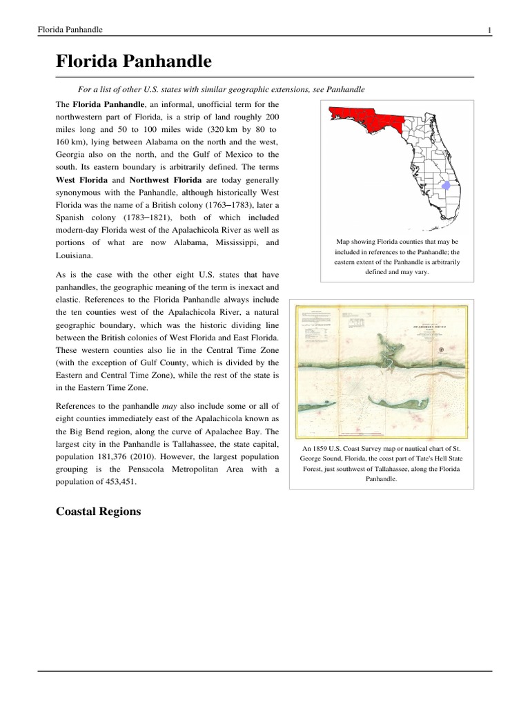 Florida Panhandle: For A List of Other U.S. States With Similar ...