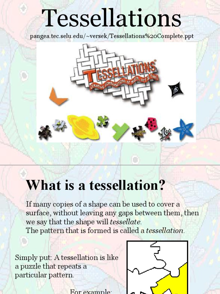 Tessellations Complete Pdf Polygon Triangle