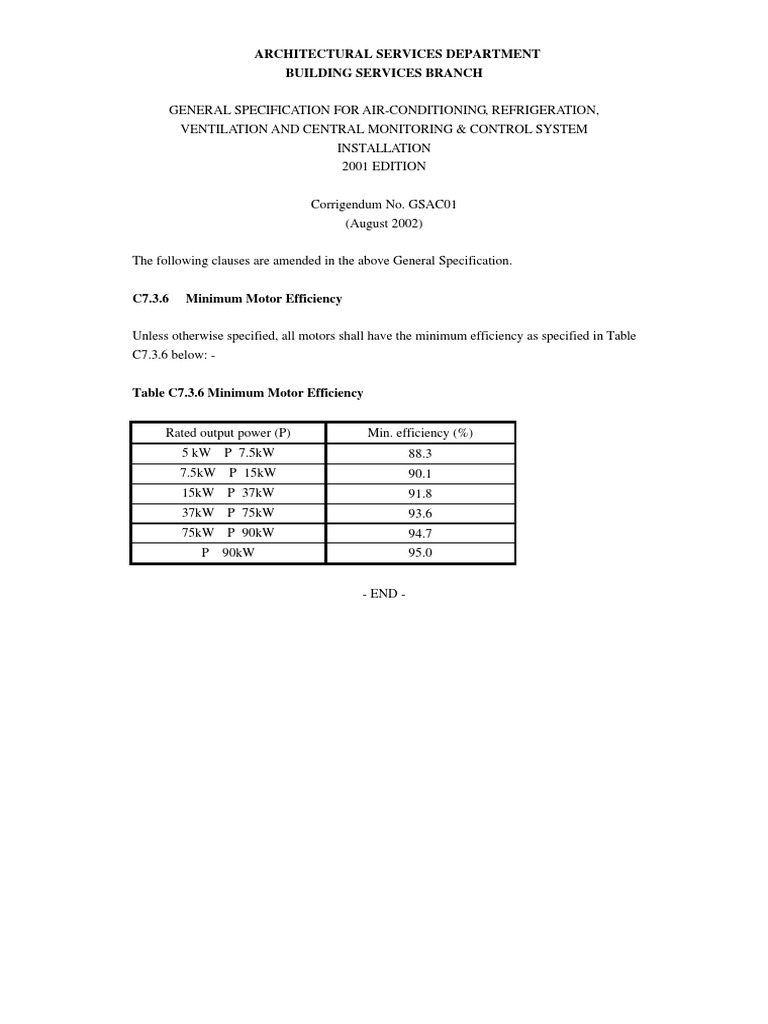 General Specification For Air-Conditioning, Refrigeration, Ventilation ...