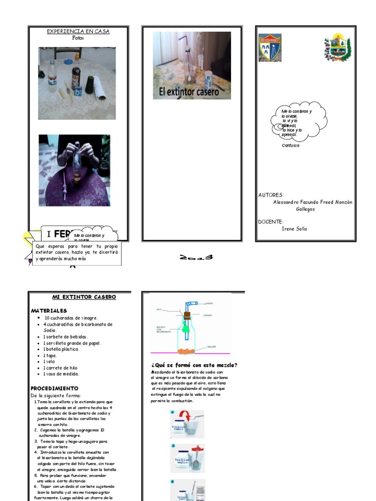 Triptico Extintor Casero | PDF